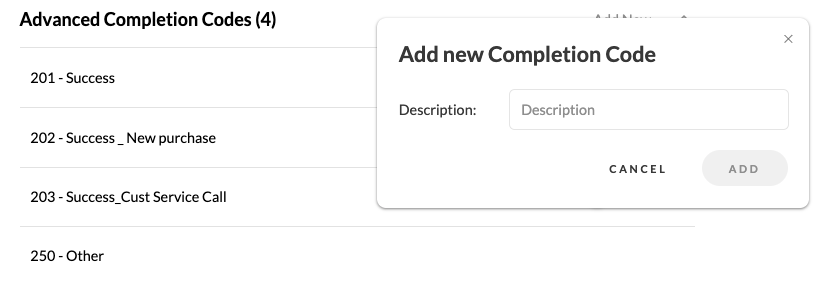 Creating Advanced Completion/Success Codes